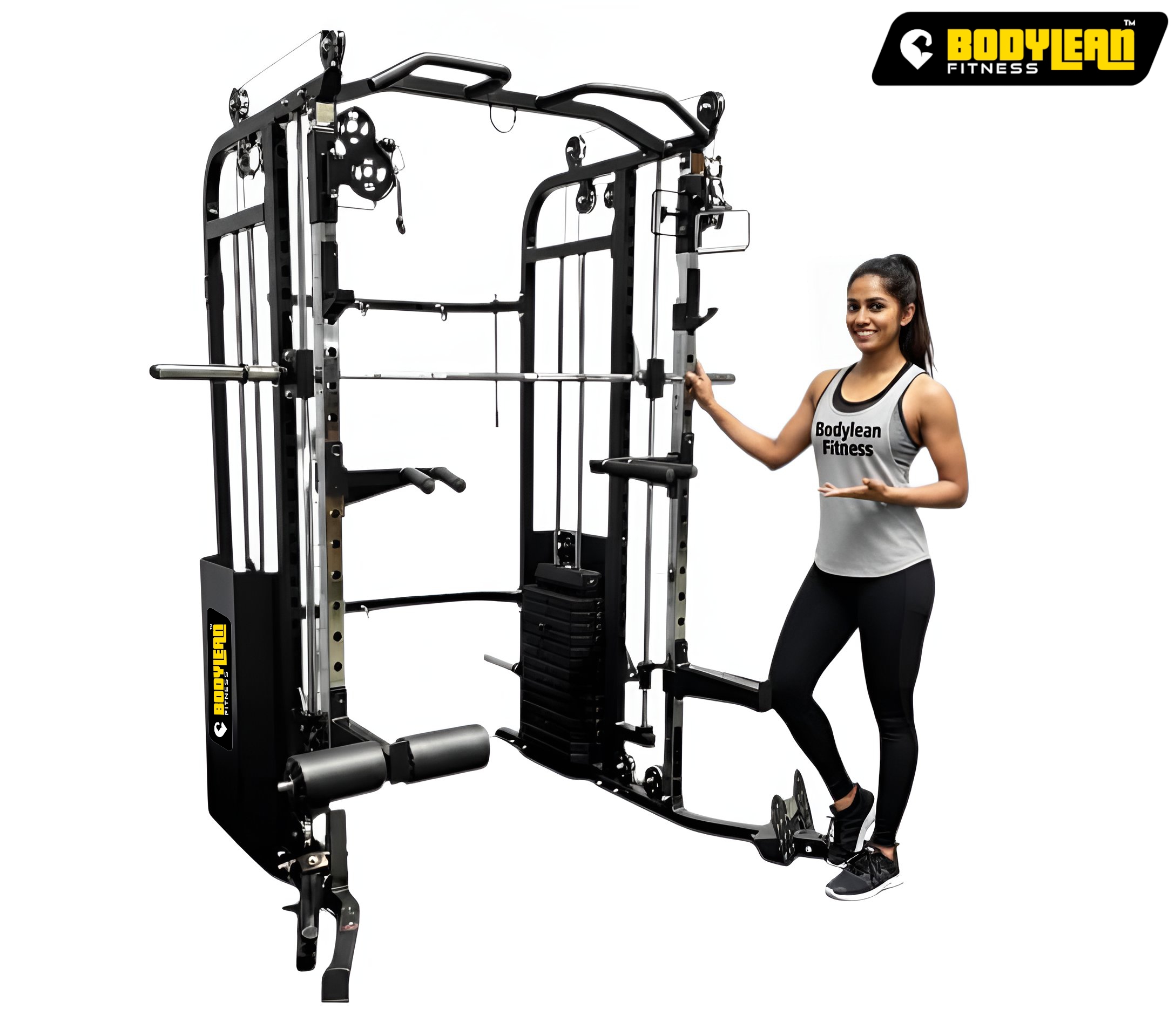 Multi Gym Functional Trainer with Smith Machine Dual Side for All in ...