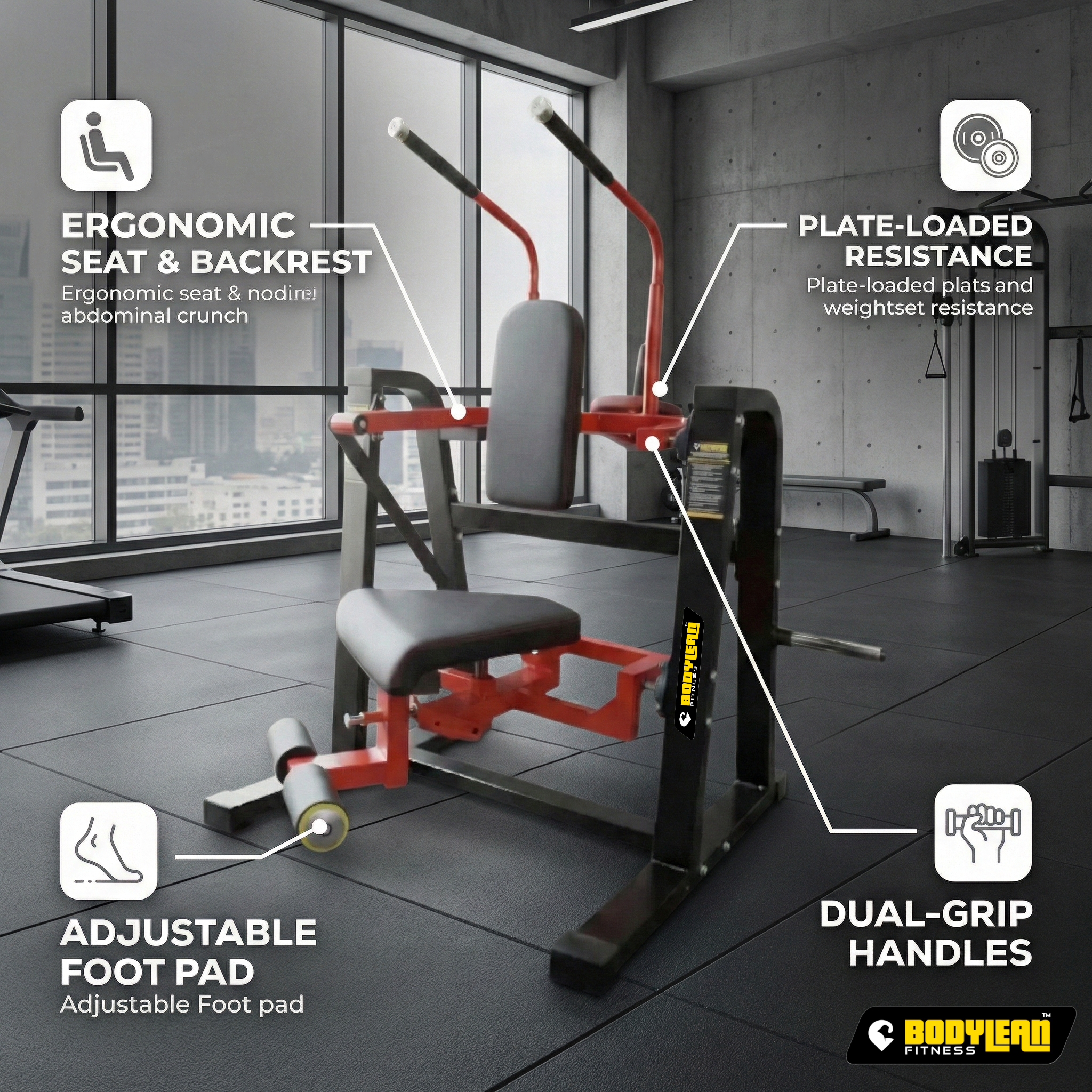 Abdominal Crunch Machine BLH 104 | Abs Crunch Machine | Abs Workout ...