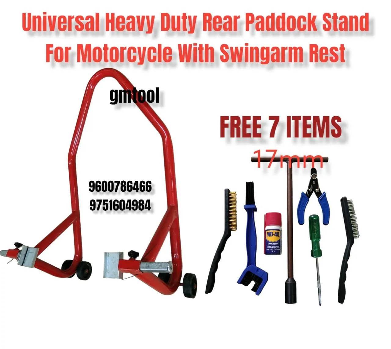 Universal Standard Rear Paddock Stand for Motorcycle with Swingarm Rest ...