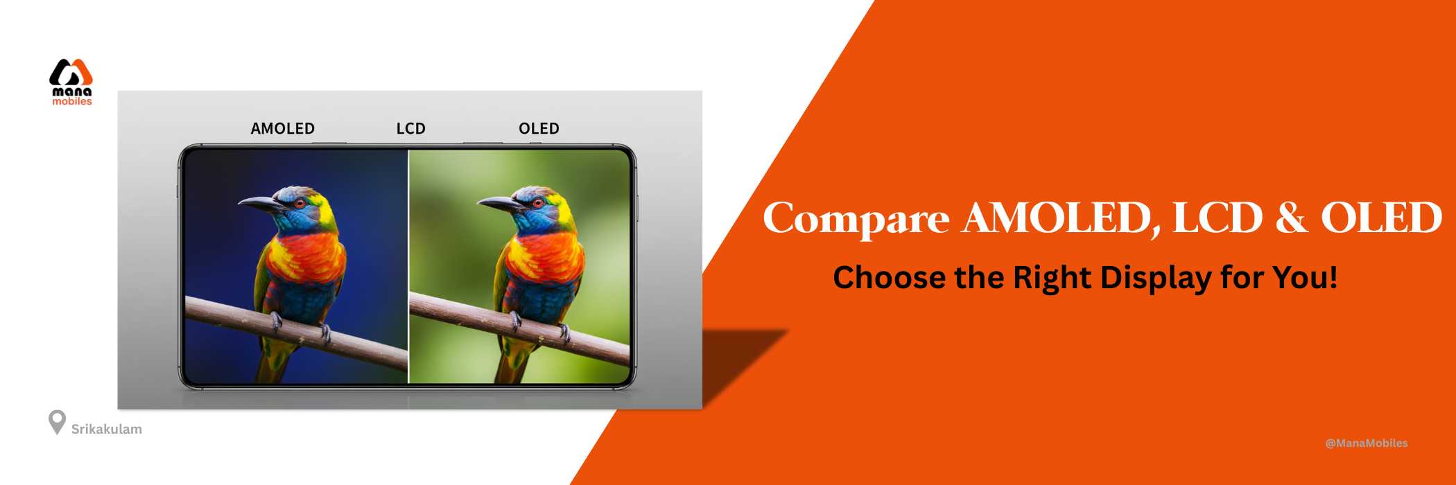 LCD vs OLED vs AMOLED smartphone screen quality differences