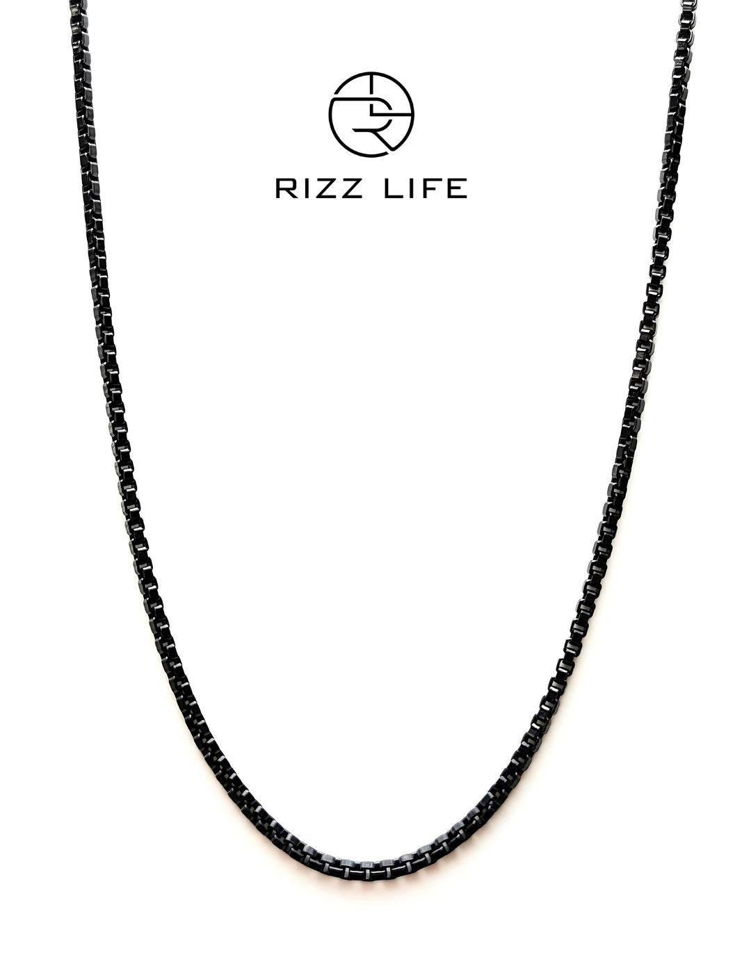 Black Rhodium Plated Box Chain